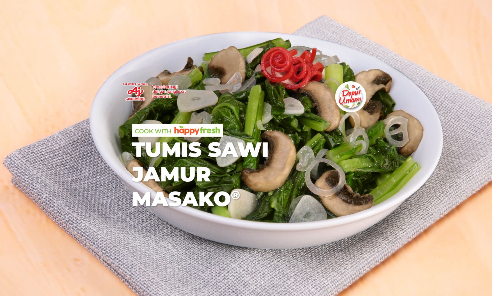 Resep Tumis Sawi Jamur a la Masako, Lauk Sehat dan Enak!